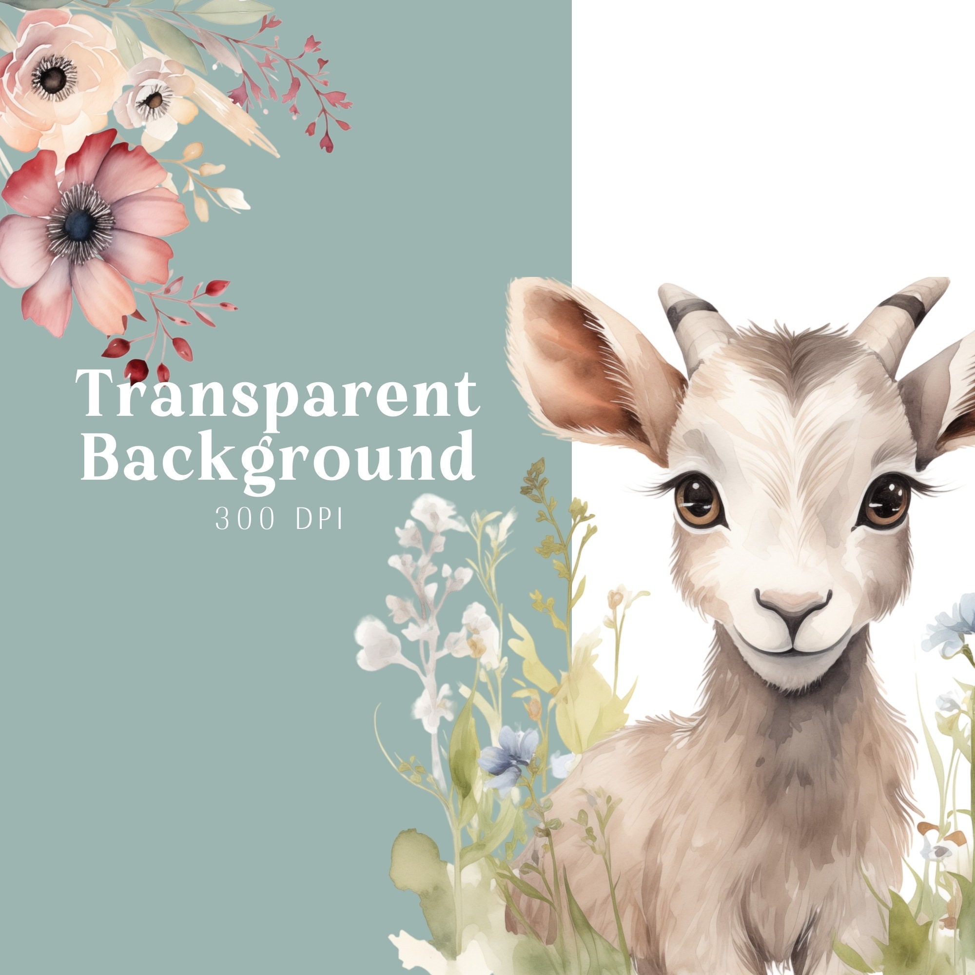 Cottagecore Goat Clipart Clipart for Commercial Use Cottagecore Clipart ...