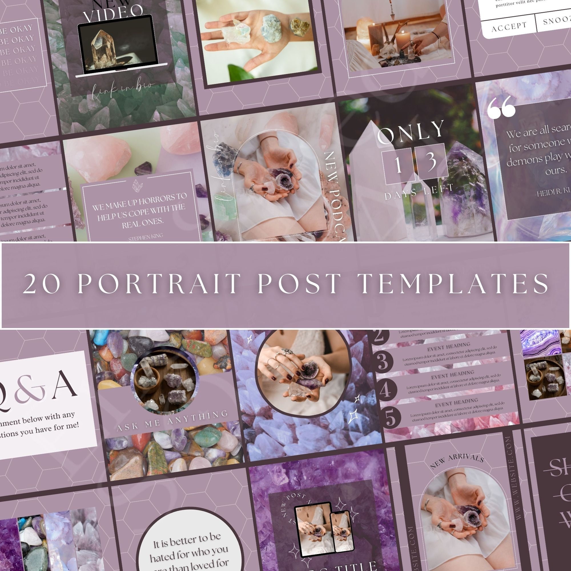 Crystal Witch Instagram Template Bundle Instagram Stories - Etsy