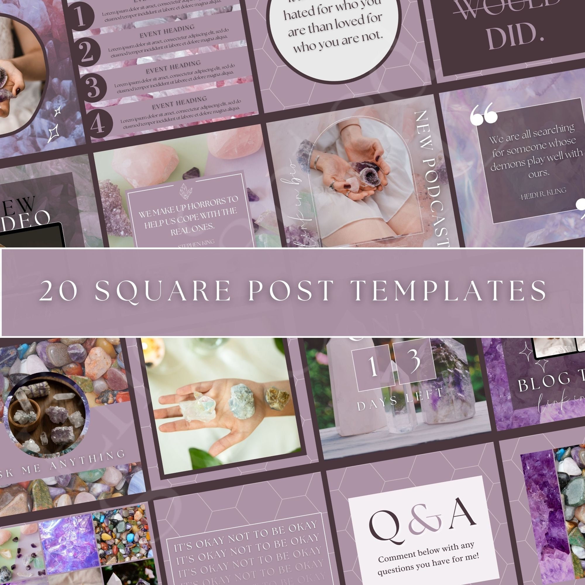 Crystal Witch Instagram Template Bundle Instagram Stories - Etsy