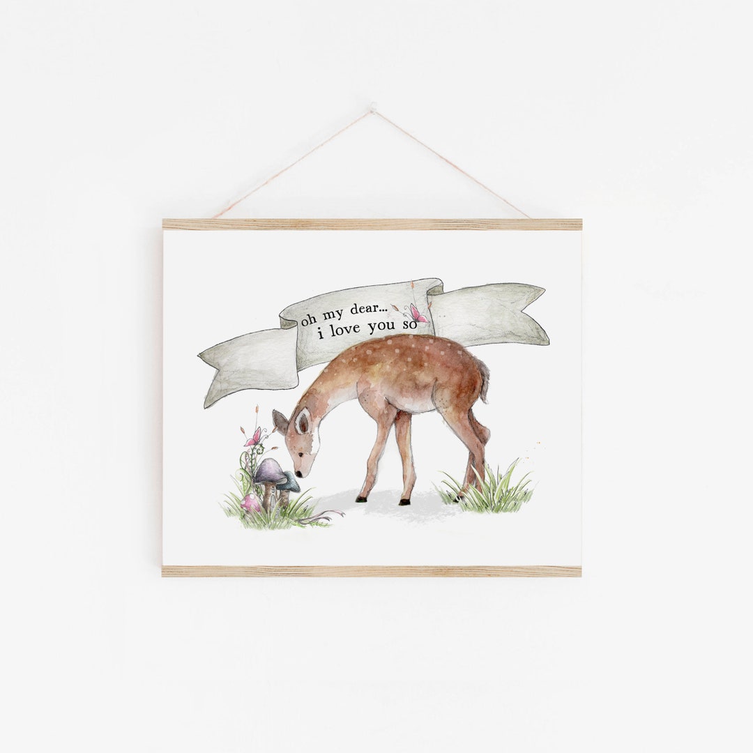 Lil Deer... Woodland Theme Print- I Love You Nursery Wall Art- Forest ...