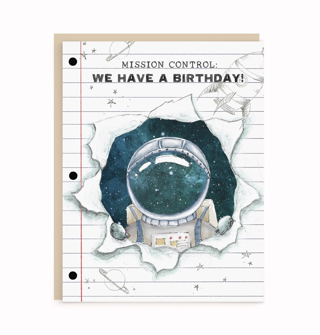Spaceman | Astronaut | Space Galaxy | Birthday Card - Etsy