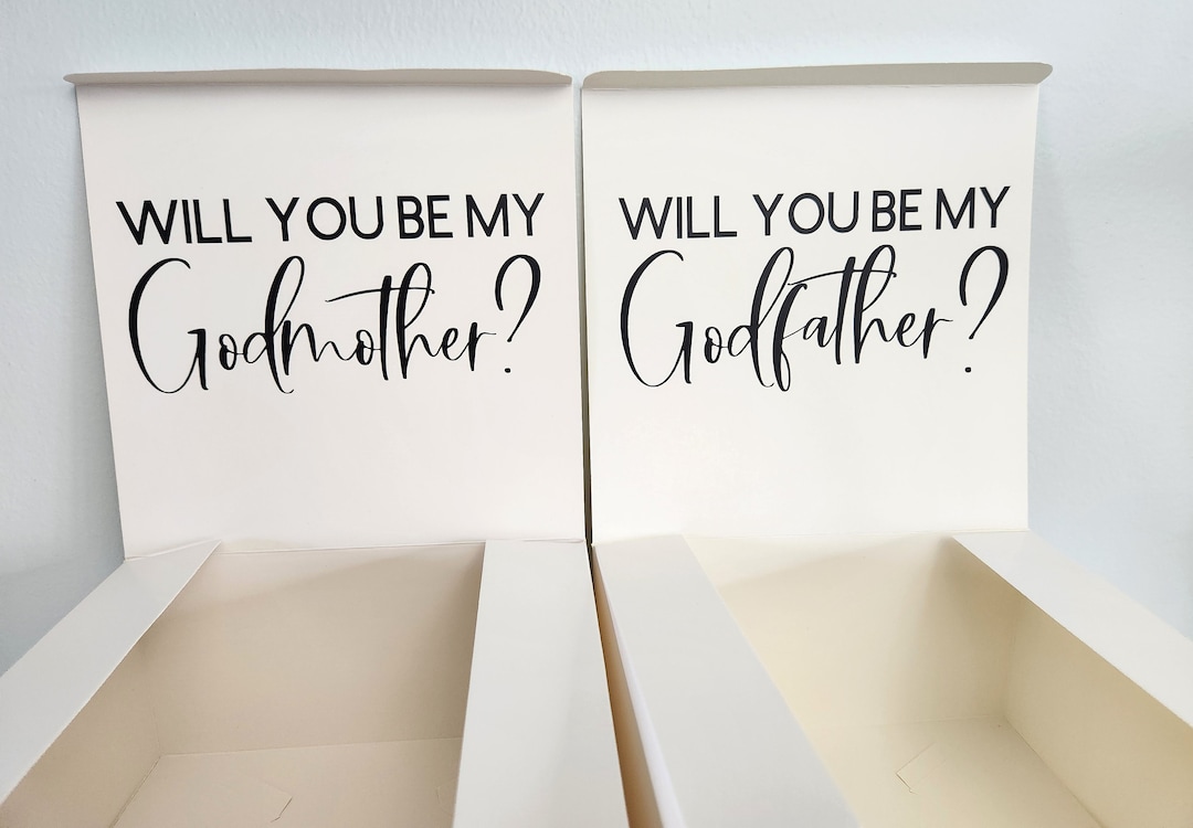 Godmother Godfather Gift Box - Proposal Gift Box - Godparent Proposal ...