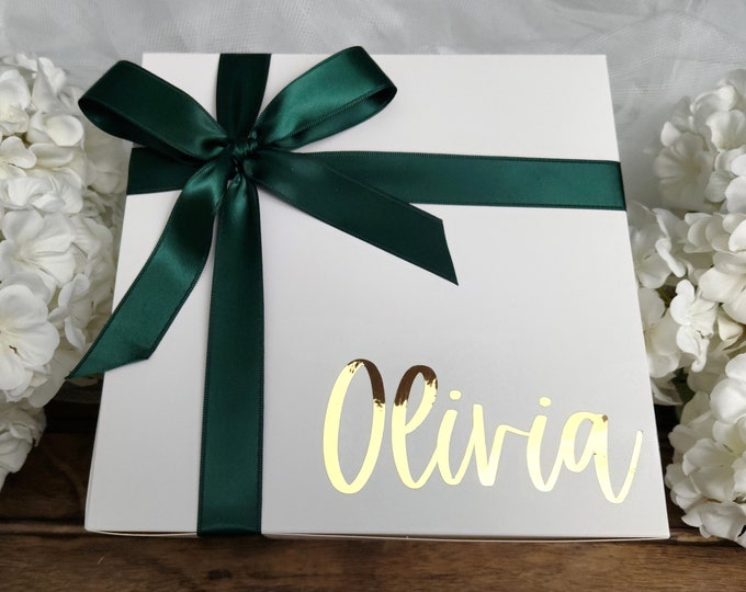Large Size Box Engraved WITH NAME ONLY /bridesmaid Box, Personalized ...