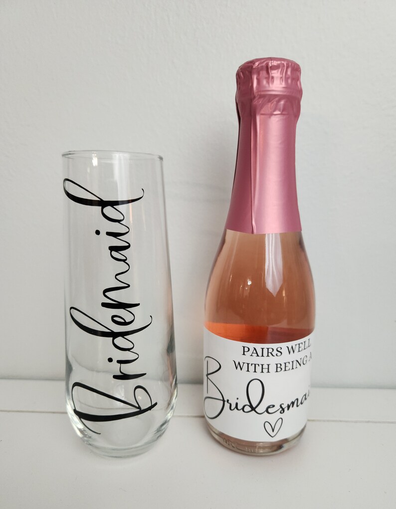 Bridesmaid Proposal Mini Champagne Label Maid of Honor Mini - Etsy