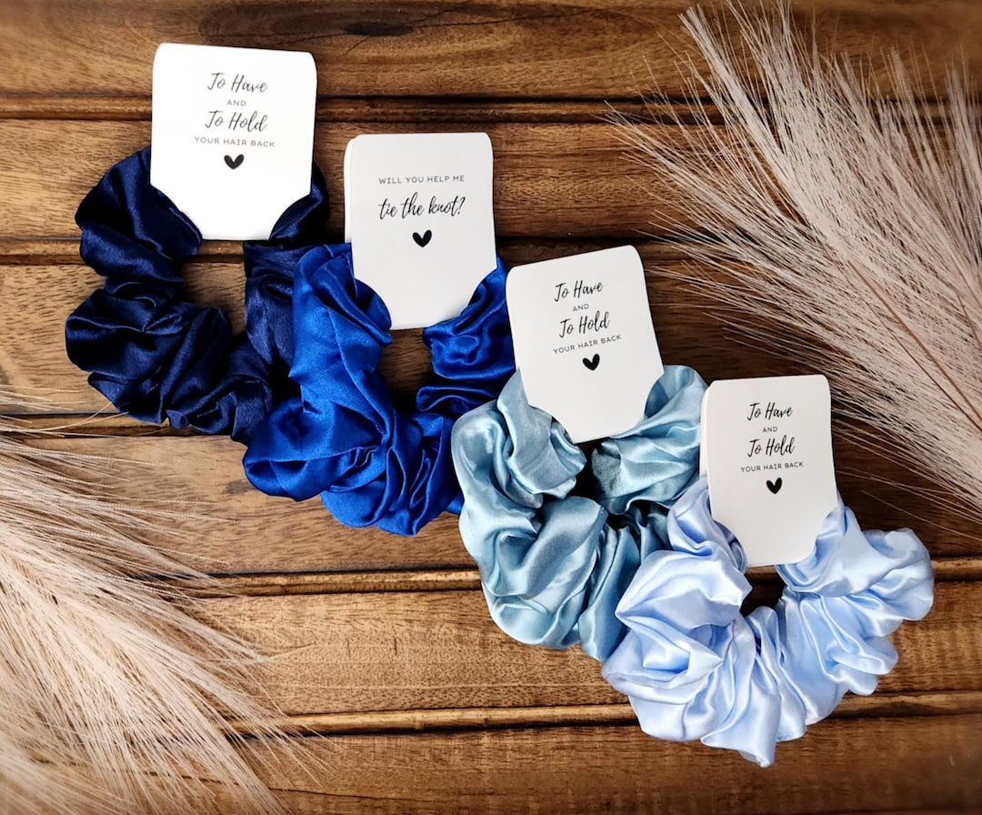 Bridesmaid Scrunchie - Dusty Blue - to Have and to Hold Your Hair Back ...