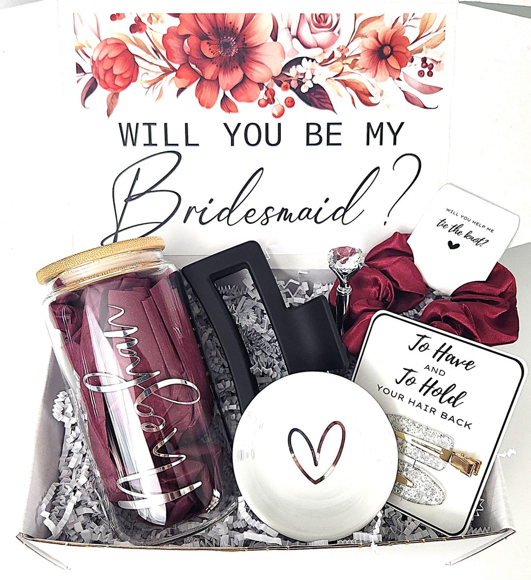 Personalized Wedding Gift Box Set, Bridesmaid Proposal Gift Box Set ...