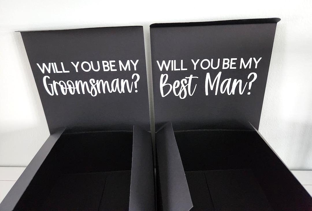 Groomsmen Gift Box, Elegant Groomsmen Proposal Box, Personalized Name ...