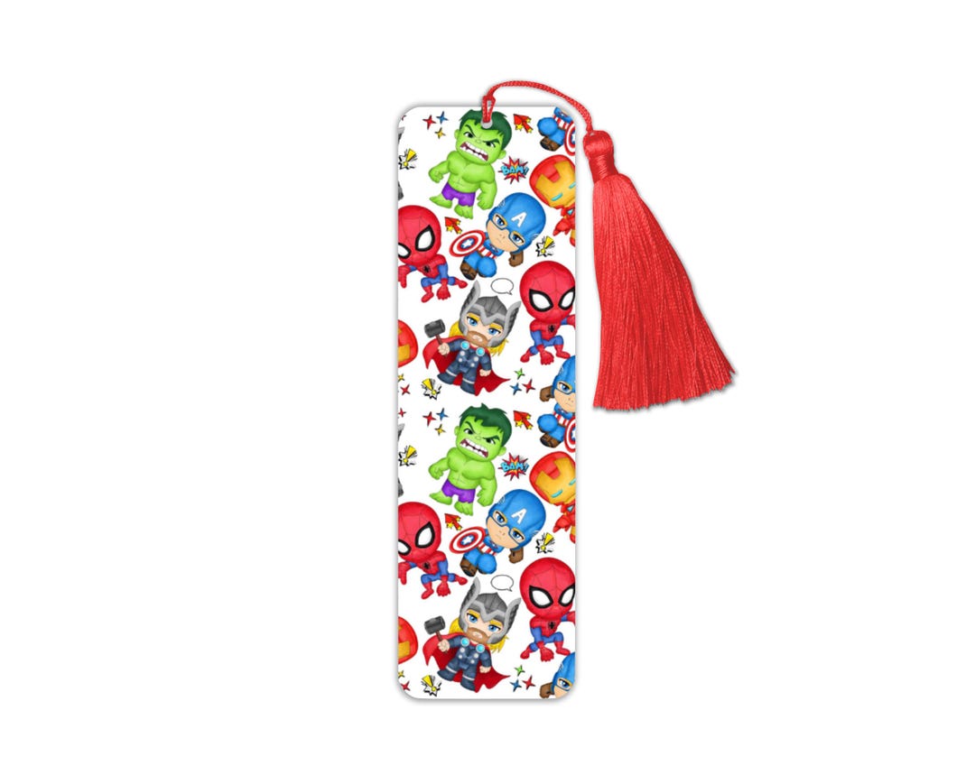 Kids Super Hero Bookmark - Etsy