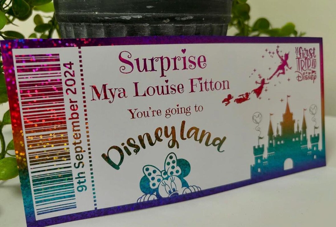 Personalized Disneyland Paris Surprise Ticket | Gift Voucher - Etsy UK