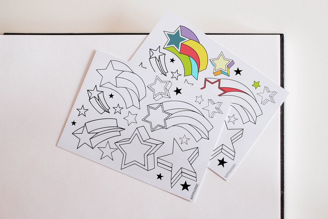 Printable Coloring Sheets Instant Download 14 X Simple - Etsy