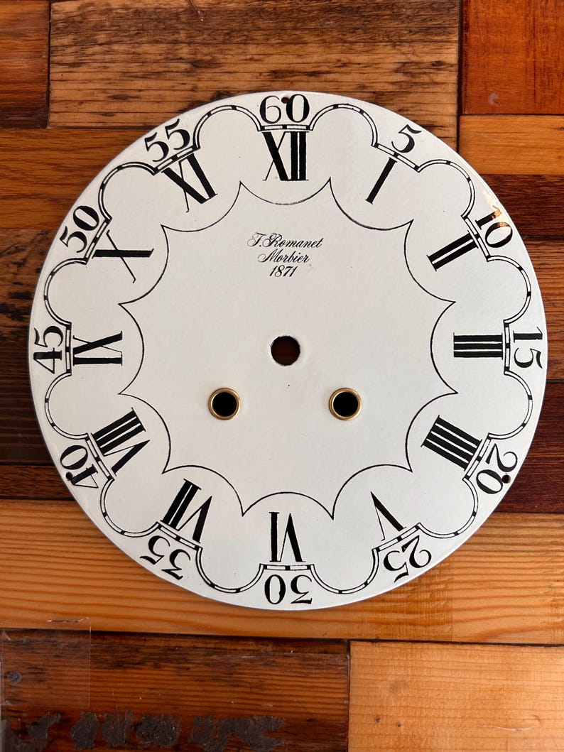 Large Clock Dial Romanet Morbier 1871 Enamel - Etsy