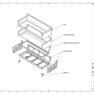 Three Seater Couch Plans for CNC - Couch O_C_1 - Etsy