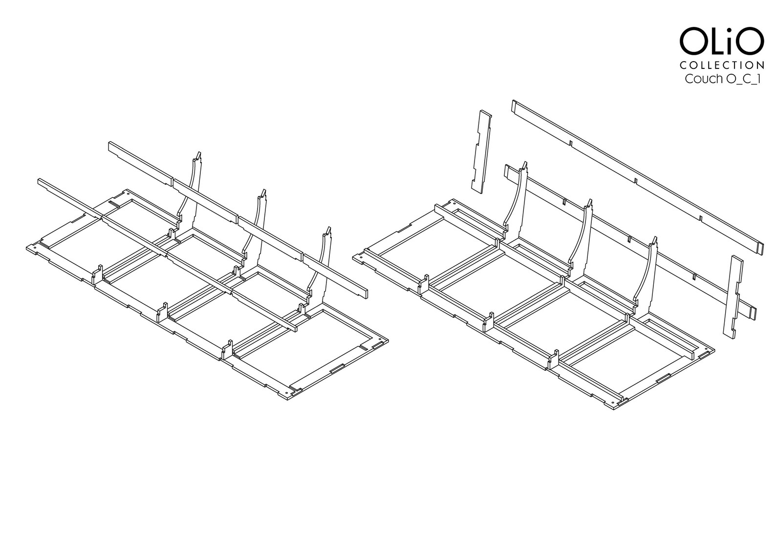 Three Seater Couch Plans for CNC - Couch O_C_1 - Etsy