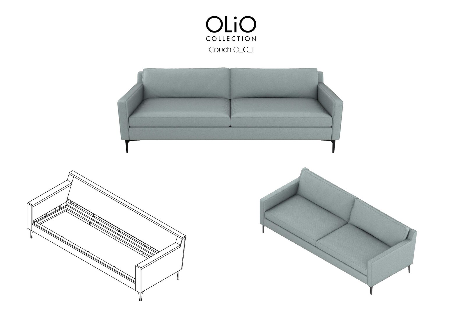 Three Seater Couch Plans for CNC - Couch O_C_1 - Etsy