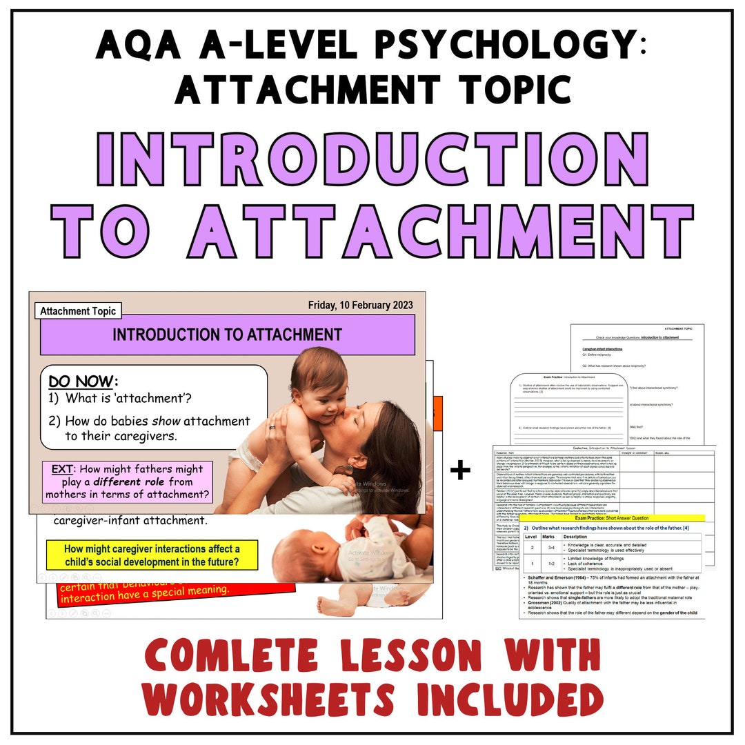 Introduction to Attachment (AQA A-level Psychology - Attachment Topic ...