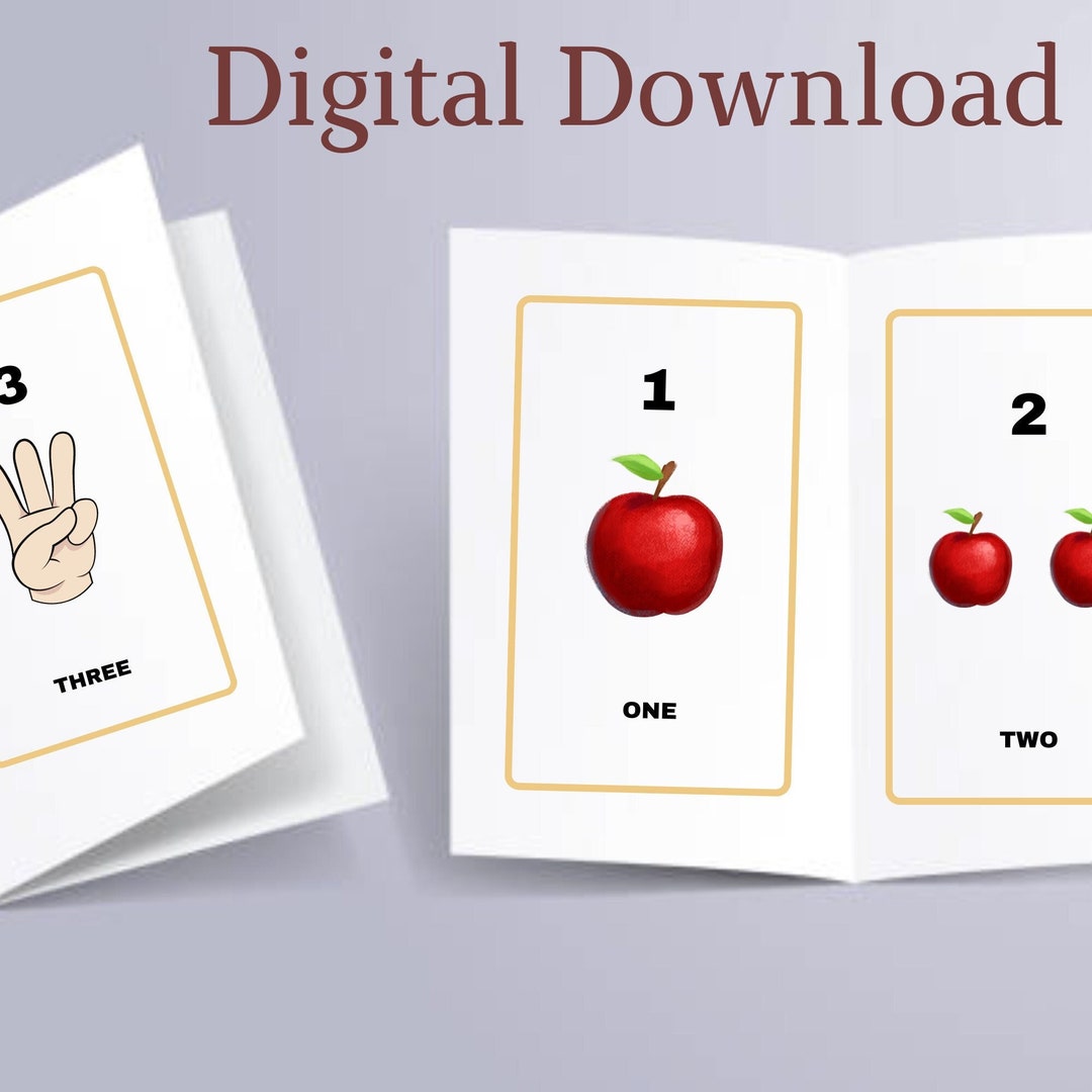 My First Printable Counting Cards 1 - 10, Learn to Count on Your ...