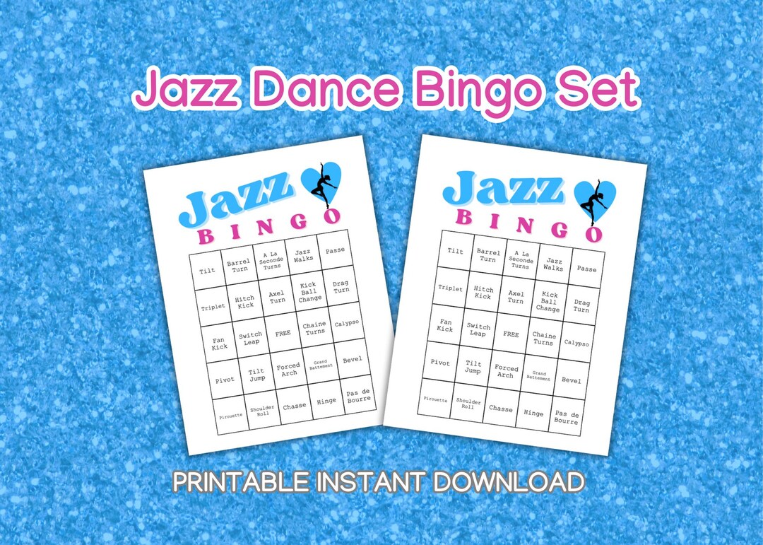 Jazz Dance Bingo Cards for Dance Teachers Set of 20 Cards - Etsy