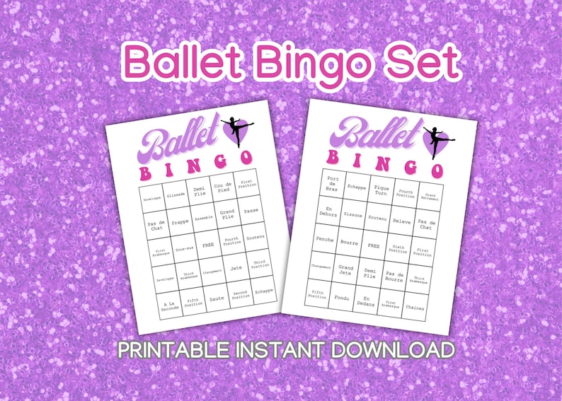 Ballet Bingo Cards for Dance Teachers Set of 20 Cards - Etsy