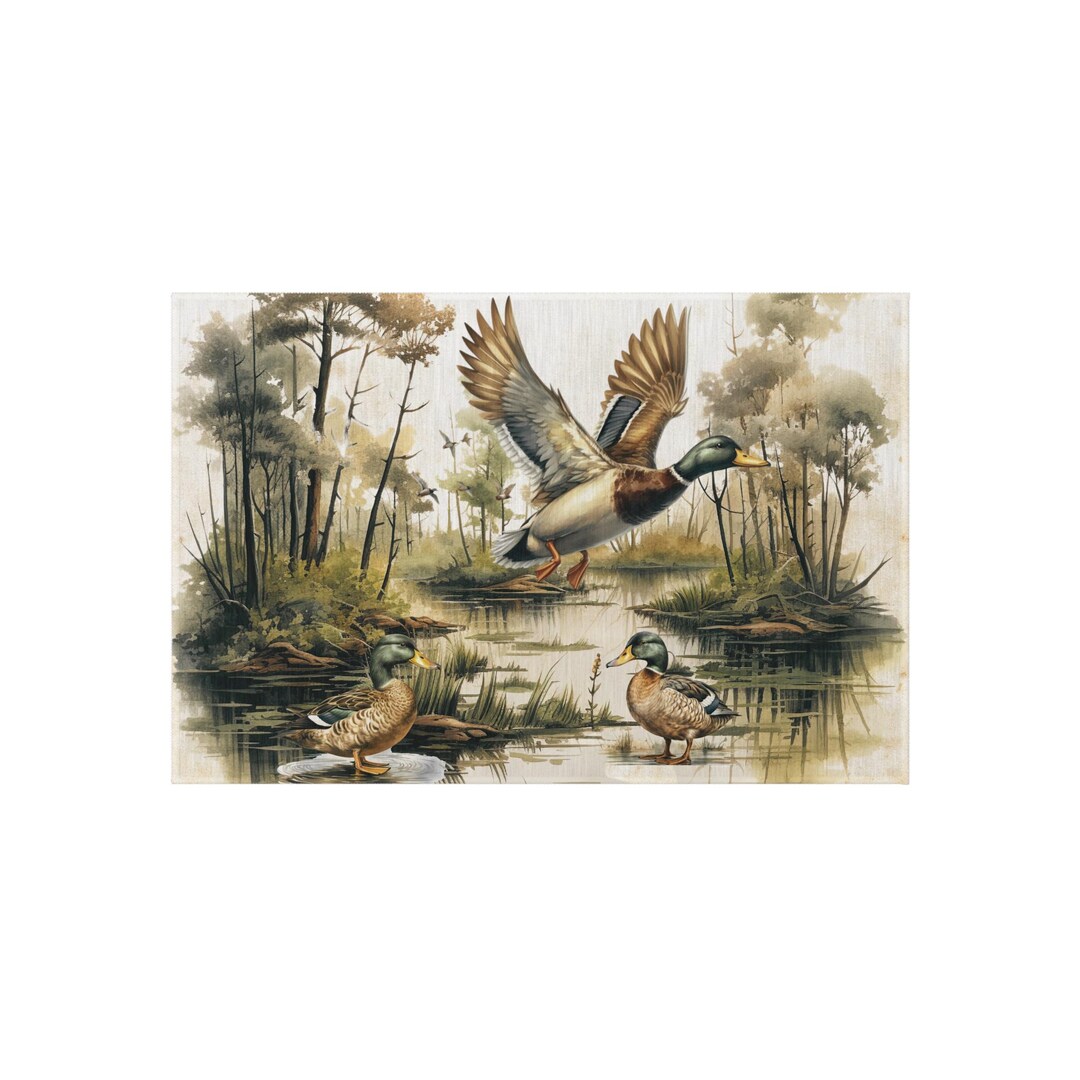 Mallard Duck, Mallard Duck Rug, Hunting Rug, Welcome Doormat, Patio Rug ...