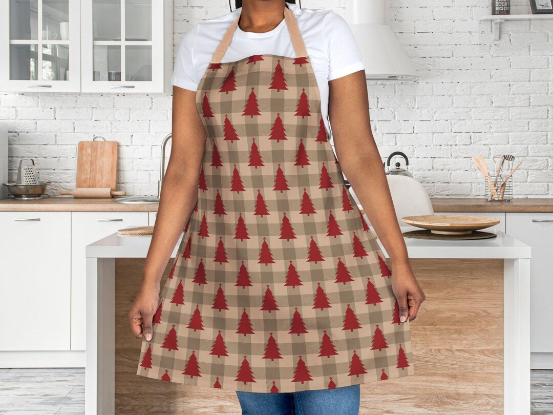 Christmas Apron, Christmas Tree Apron, Winter Apron, Kitchen ...