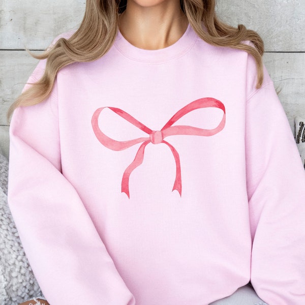Pink Ribbon Sweatshirt - Etsy