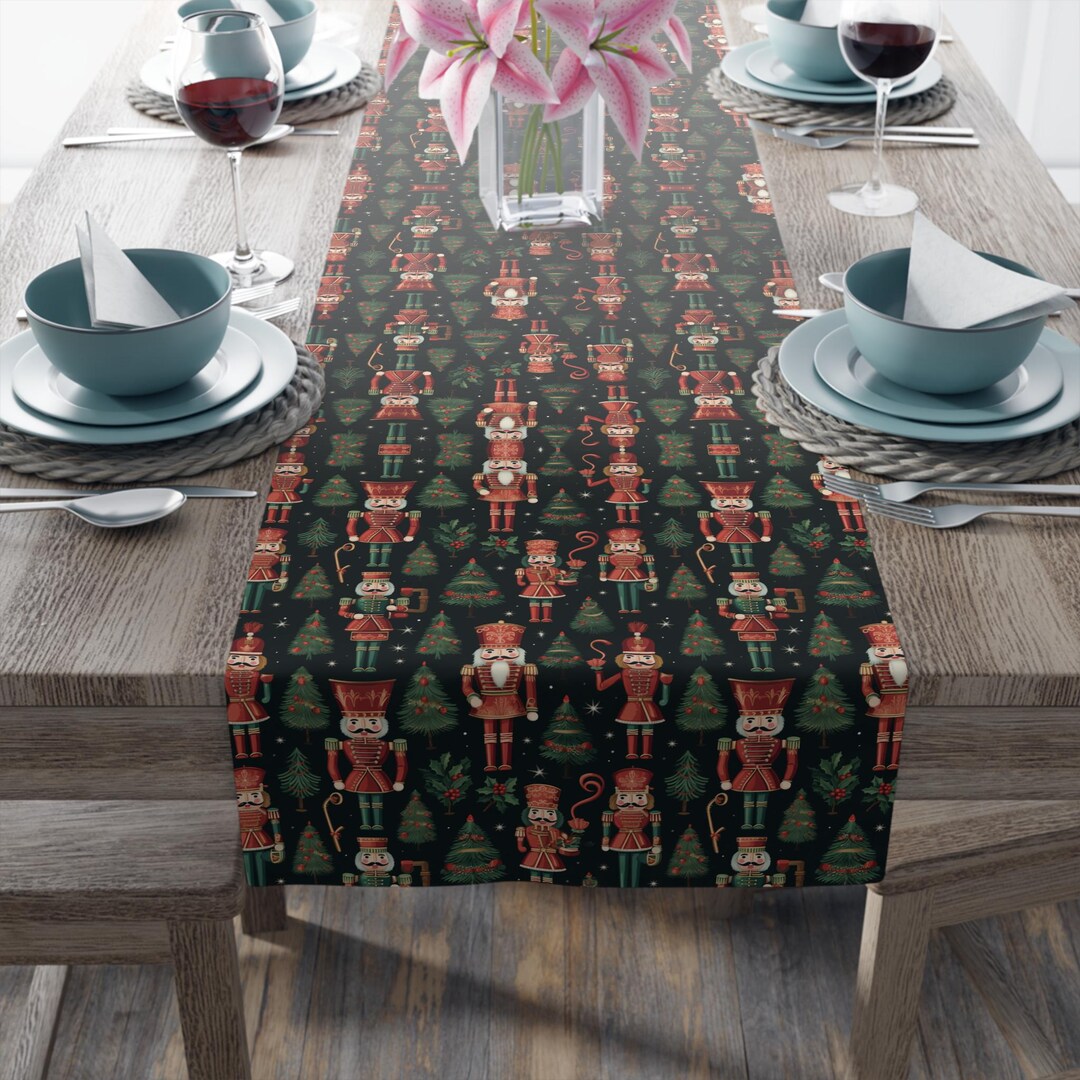 Nutcracker Christmas Table Runner, Christmas Decor, Winter Table Runner ...