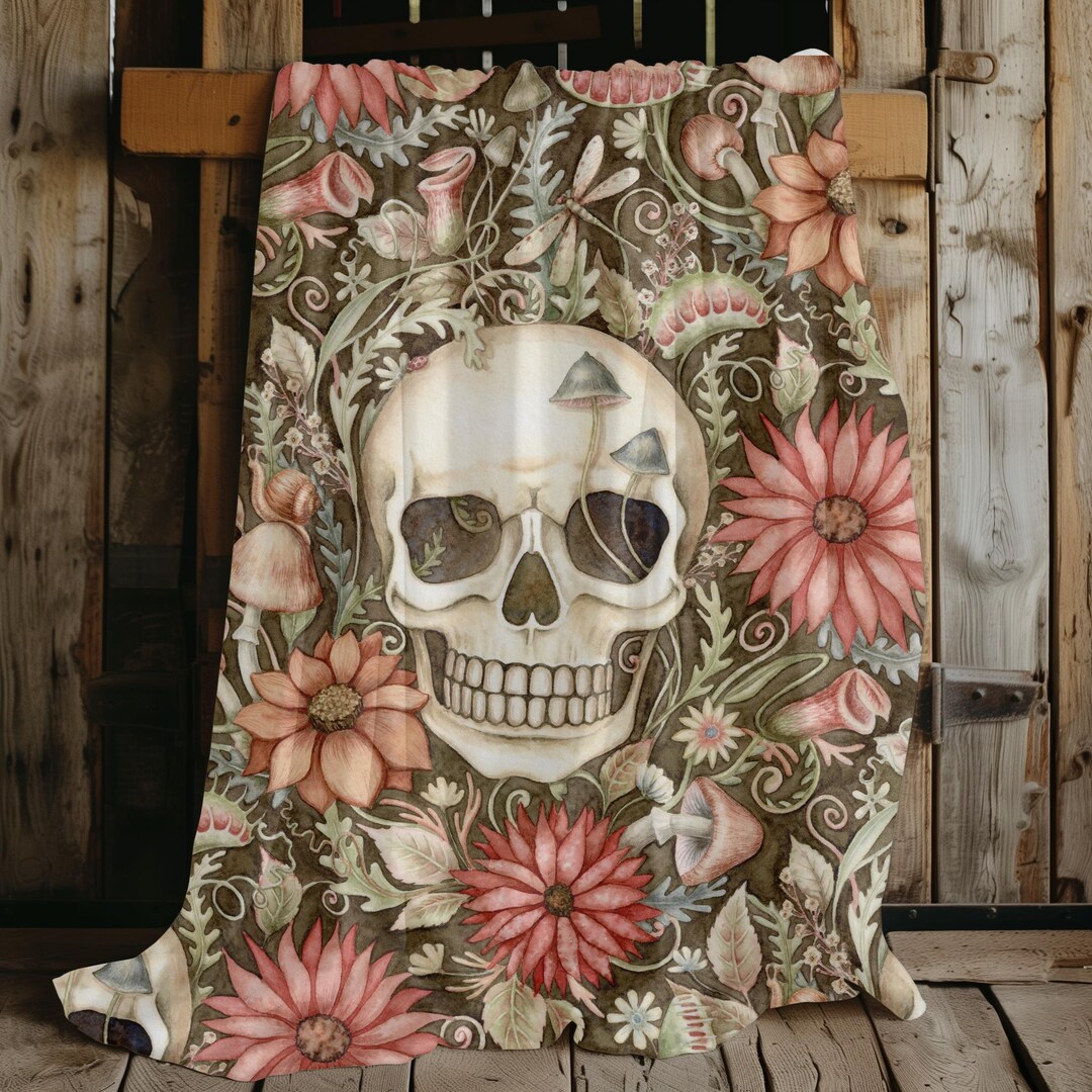 Vintage Skeleton, Skeleton Blanket, Girls Blanket, Halloween Blanket ...