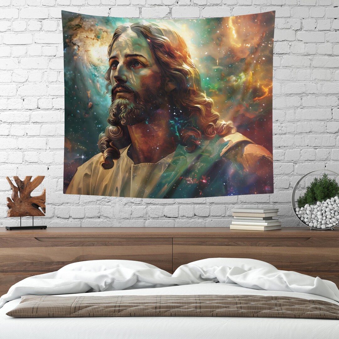 Jesus Tapestry, Christian Tapestry, Religious Tapestry, Hanging Wall ...