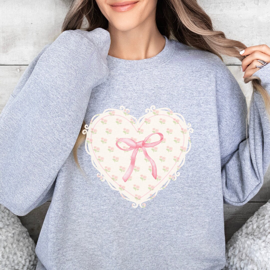 Coquette Sweatshirt Coquette Clothing Ribbon Sweatshirt Bow