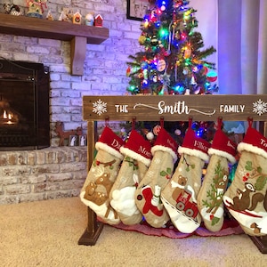 Free Standing Stocking Holder Stand, Custom Christmas Stocking Stand ...