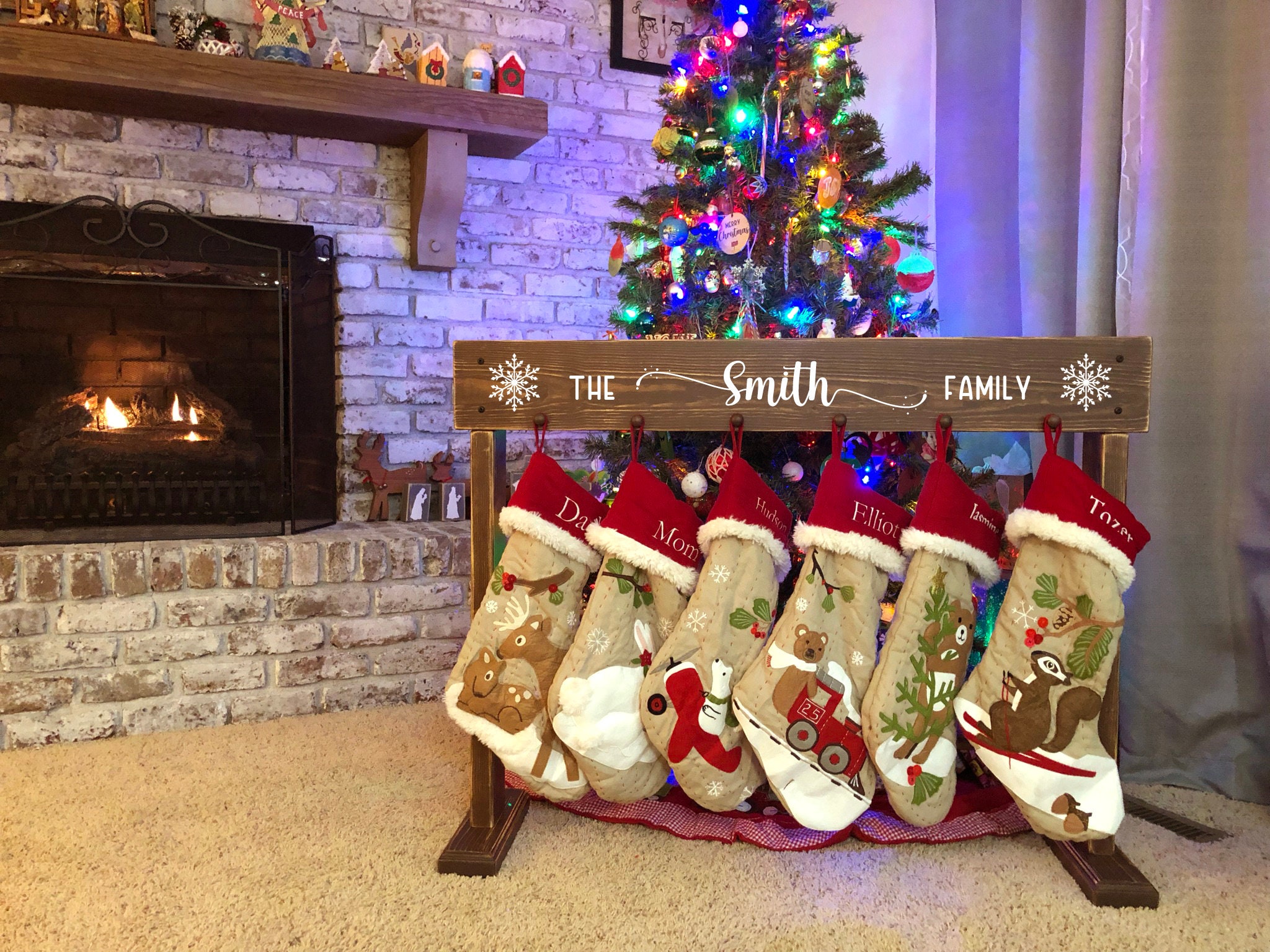 Free Standing Stocking Holder Stand, Custom Christmas Stocking Stand ...