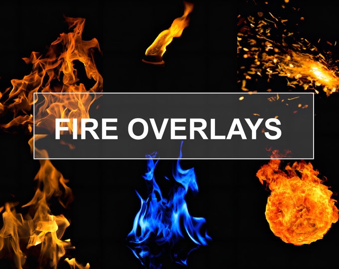 Fire Overlays 36 PNG Files Photoshop Overlays DIGITAL - Etsy