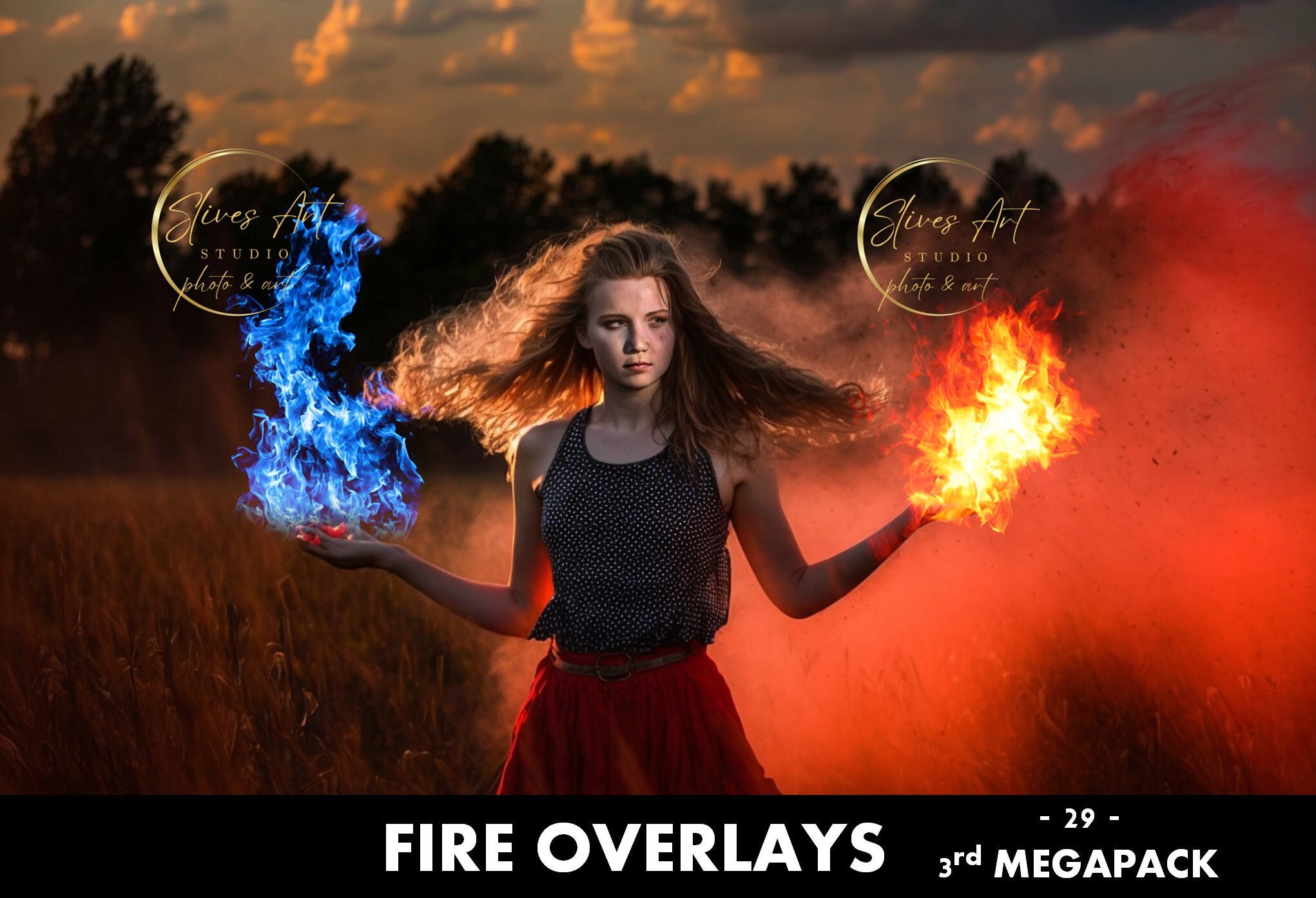 Fire Overlays 3rd 29 PNG Files Photoshop Overlays, DIGITAL DOWNLOAD - Etsy