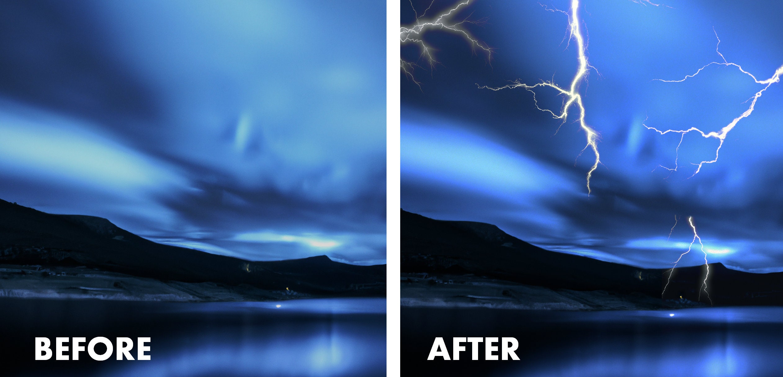 Lightning Overlays (50 PNG), Realistic, Easy to Use, DIGITAL DOWNLOAD ...