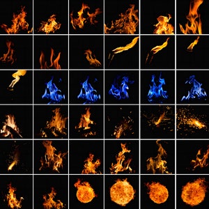 Fire Overlays 36 PNG Files Photoshop Overlays, DIGITAL DOWNLOAD - Etsy