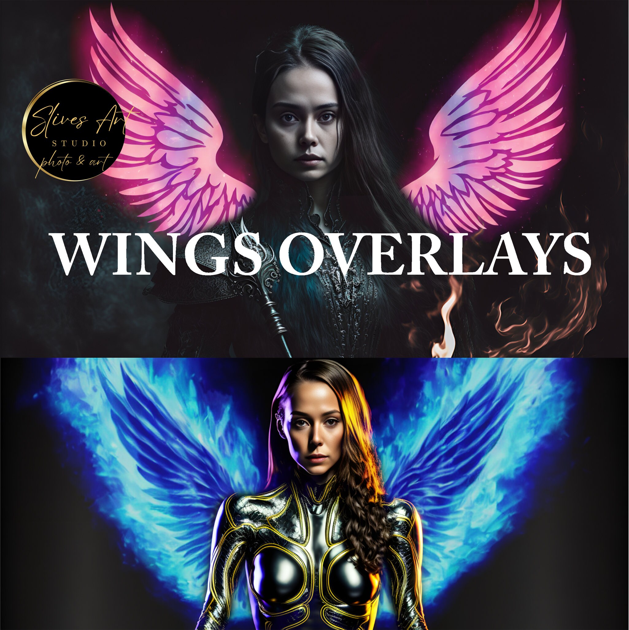 Wings Overlays - (22) - PNG Files - Photoshop Overlays, DIGITAL ...