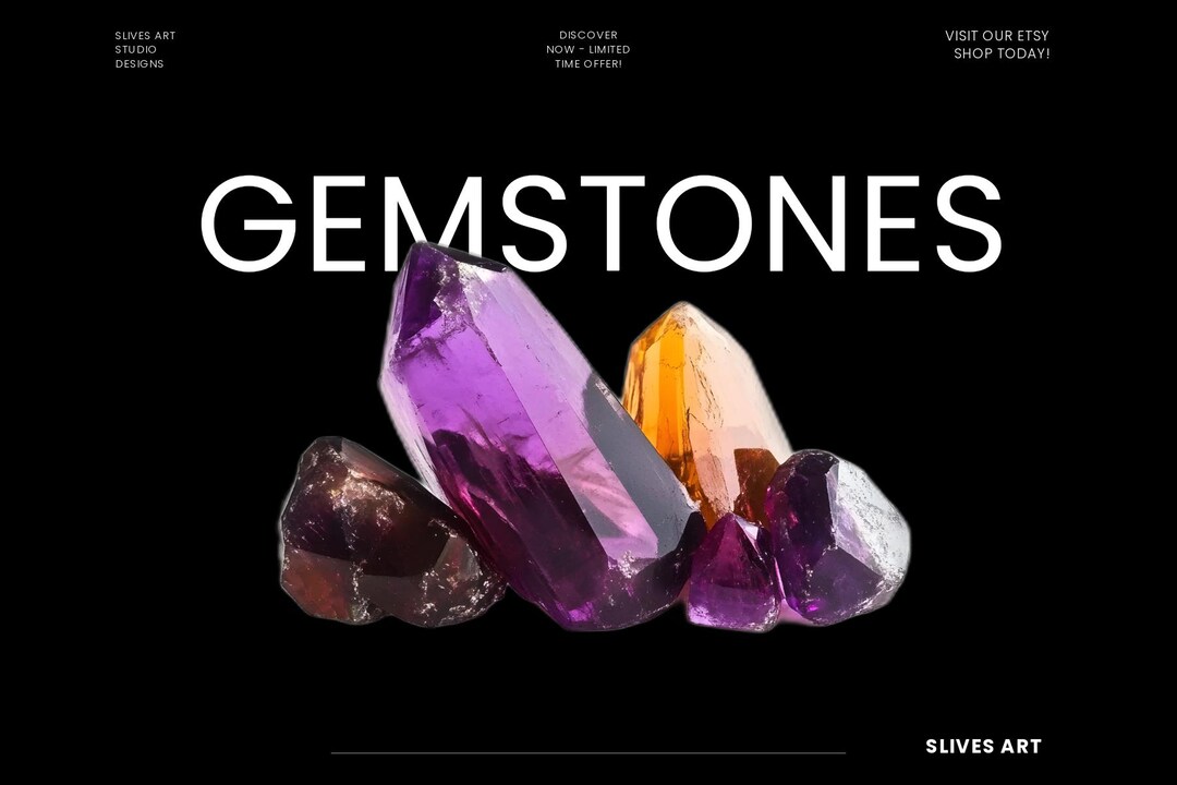 Gemstones Overlays (171 Transparent Pngs) - Digital Download for ...