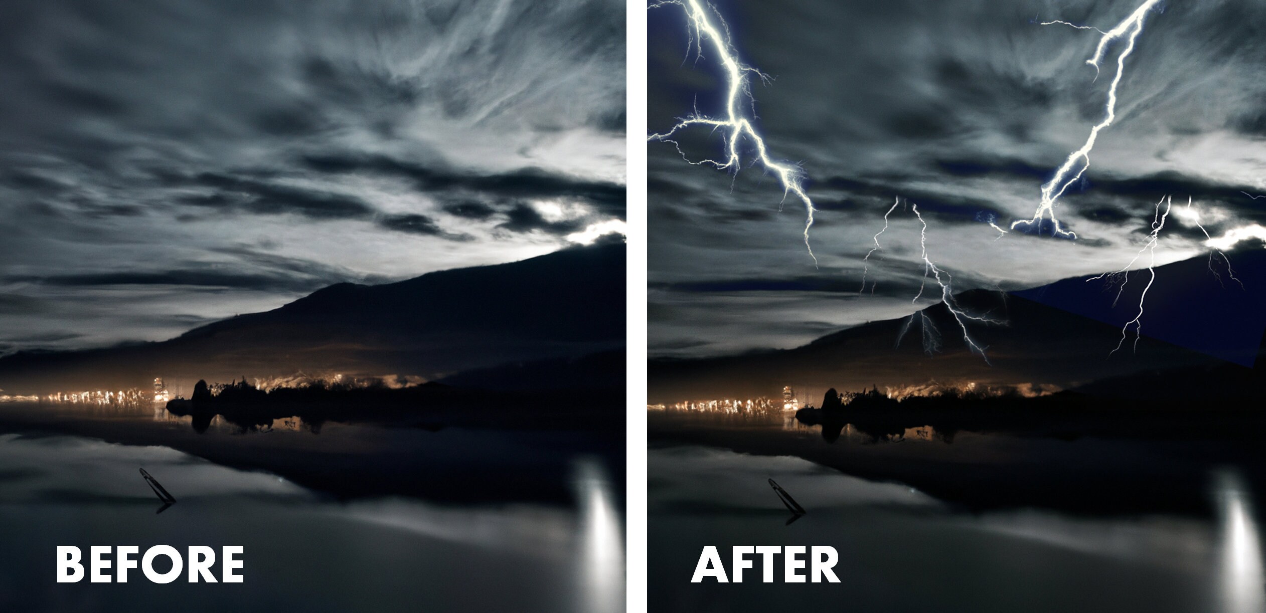 Lightning Overlays (50 PNG), Realistic, Easy to Use, DIGITAL DOWNLOAD ...