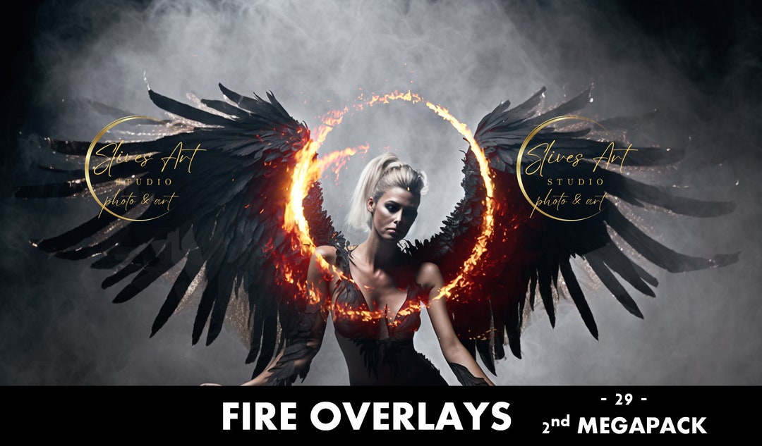 Fire Overlays -2nd- (29) - PNG Files - Photoshop Overlays, DIGITAL ...