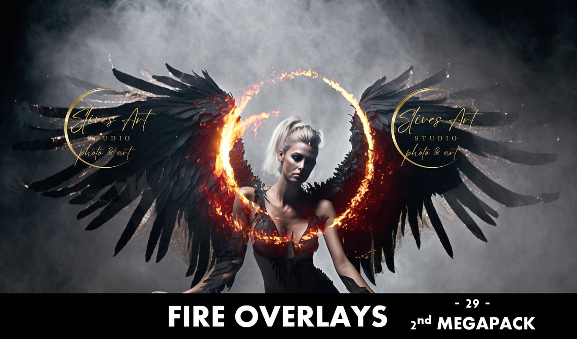Fire Overlays -2nd- (29) - PNG Files - Photoshop Overlays, DIGITAL ...