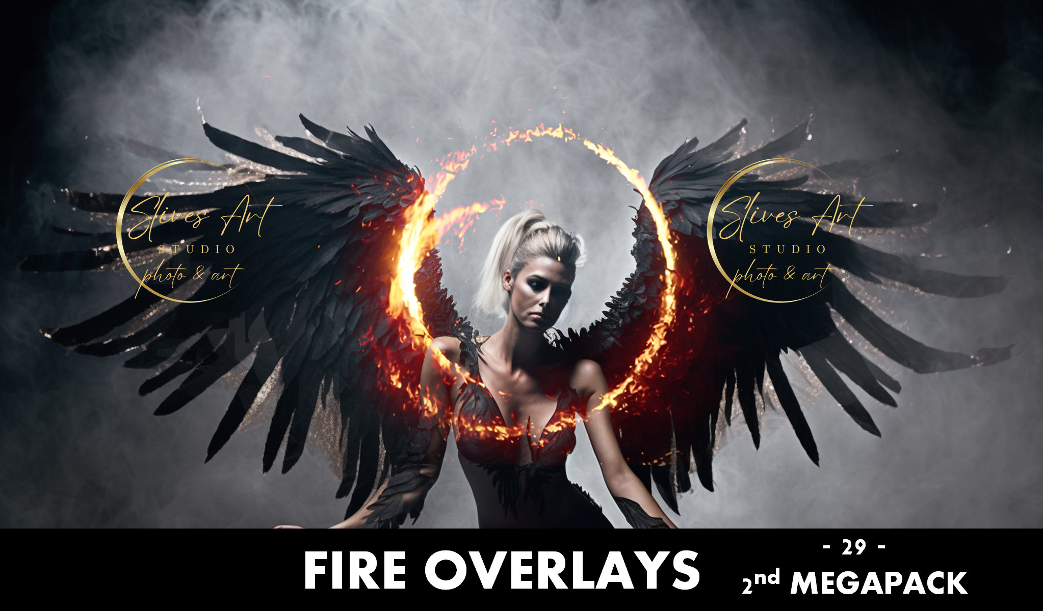 Fire Overlays -2nd- (29) - PNG Files - Photoshop Overlays, DIGITAL ...