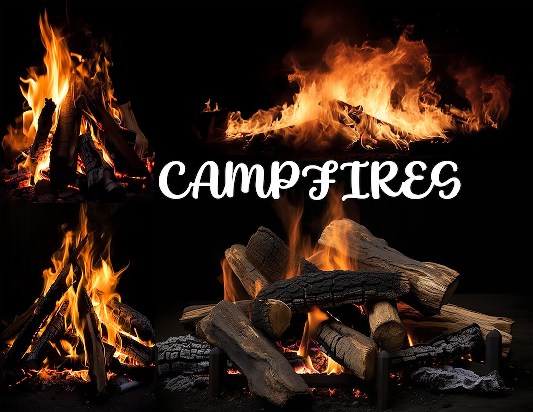 Campfire Photo Overlays (27 Transparent Pngs) - Digital Download for ...