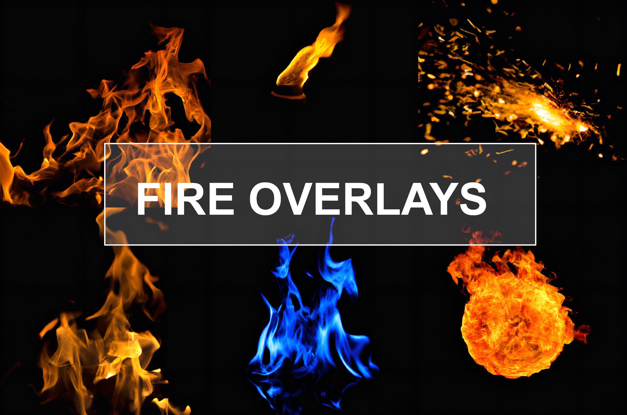 Fire Overlays 36 PNG Files Photoshop Overlays, DIGITAL DOWNLOAD - Etsy