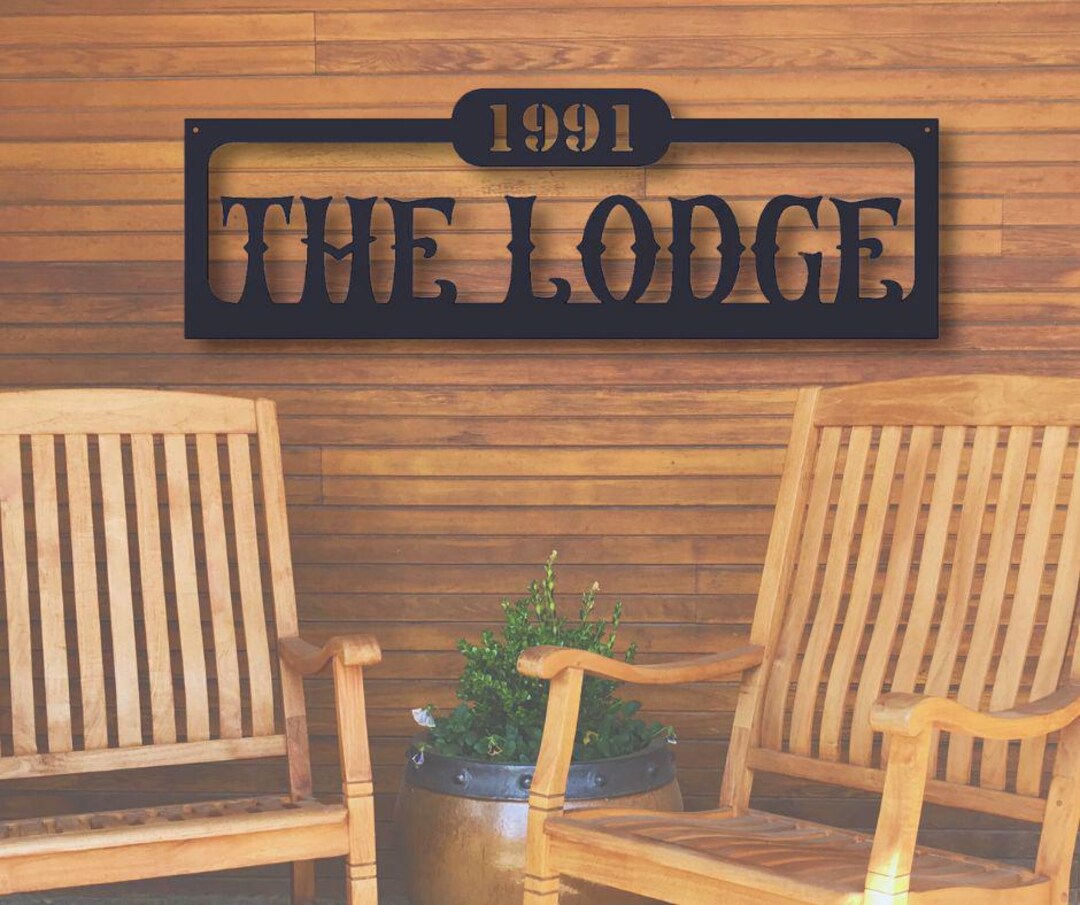 Customizable "the Lodge" Metal Sign | Custom Metal Sign | Personalized ...