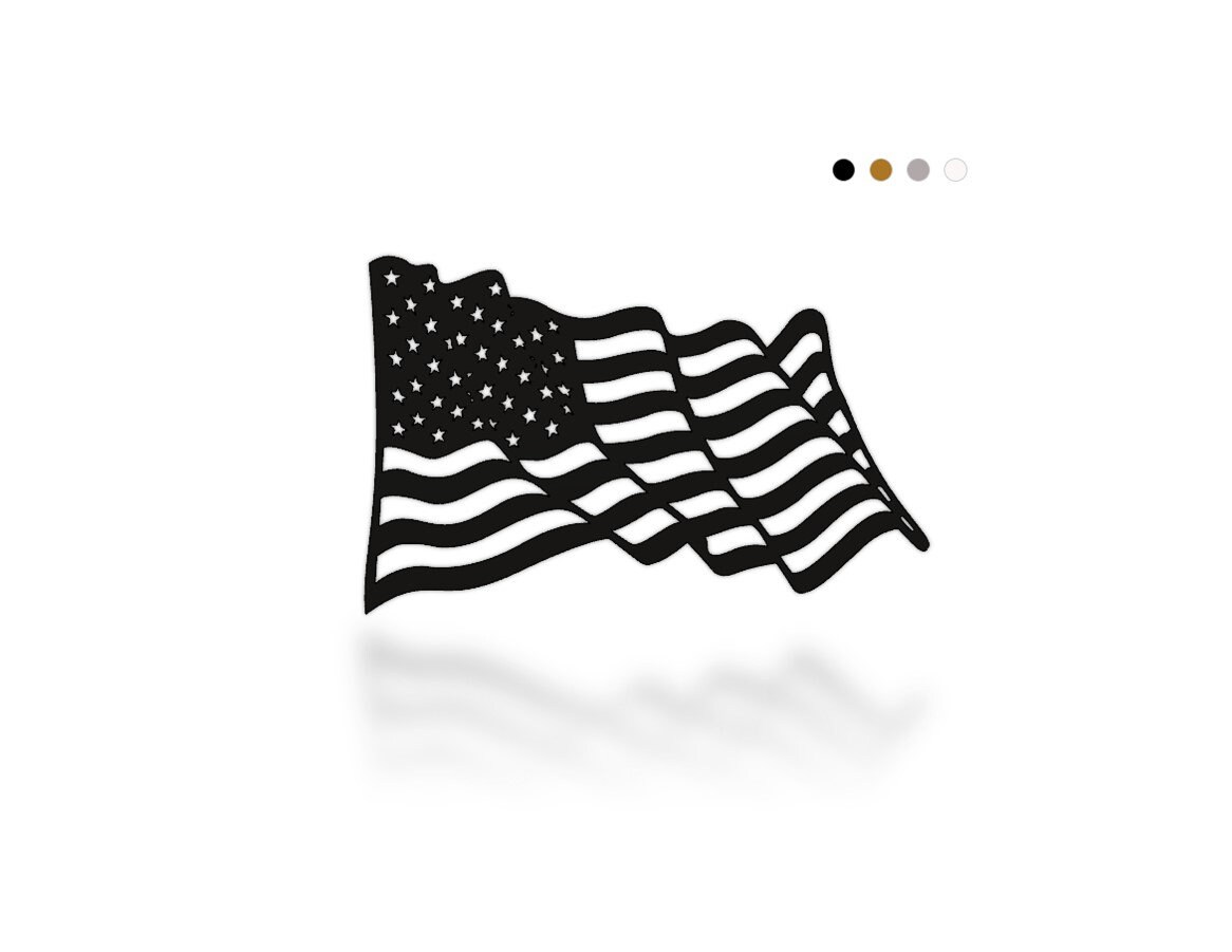 Waving American Flag Metal Sign | Custom Metal Sign | American Metal ...