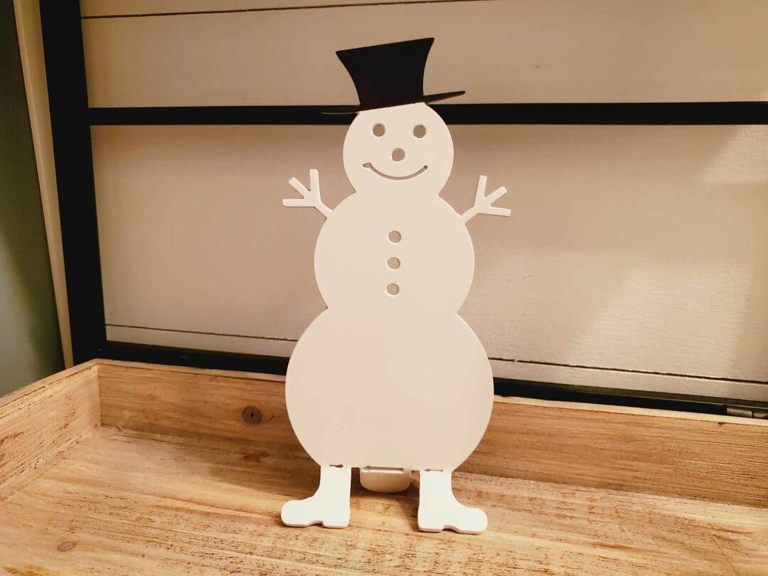 3-dimensional Metal Snowman | Metal Art | Metal Christmas Decor | Metal ...