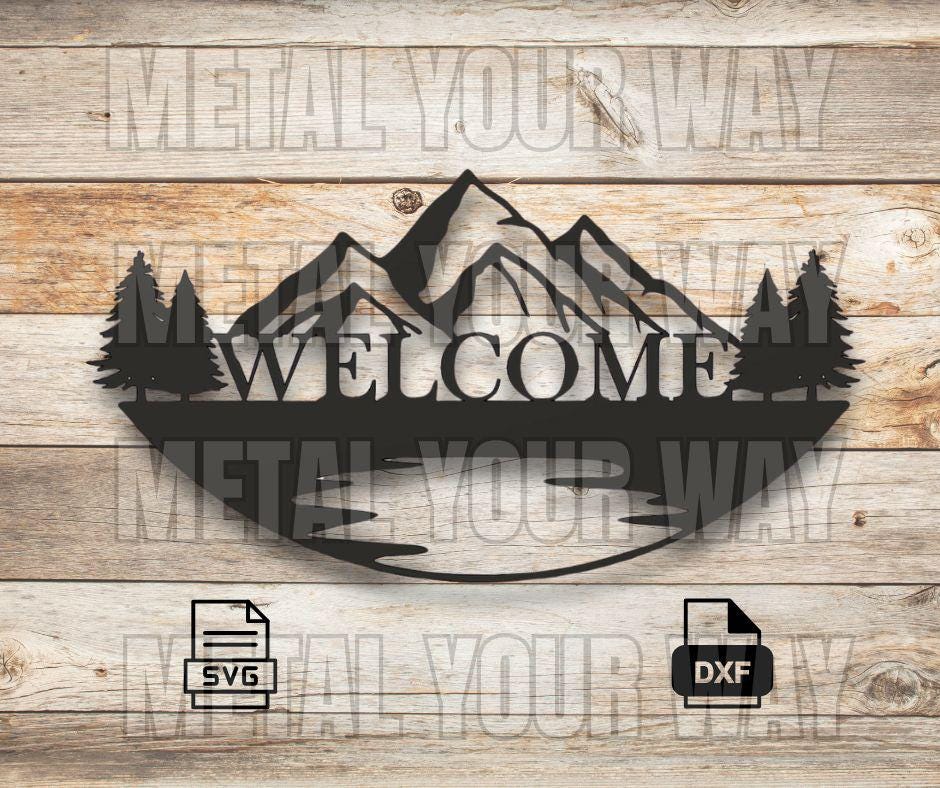 Welcome Home Winding Road/stream Sign Svg/dxf Files for CNC Plasma ...