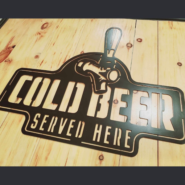 Cold Beer Sign - Etsy
