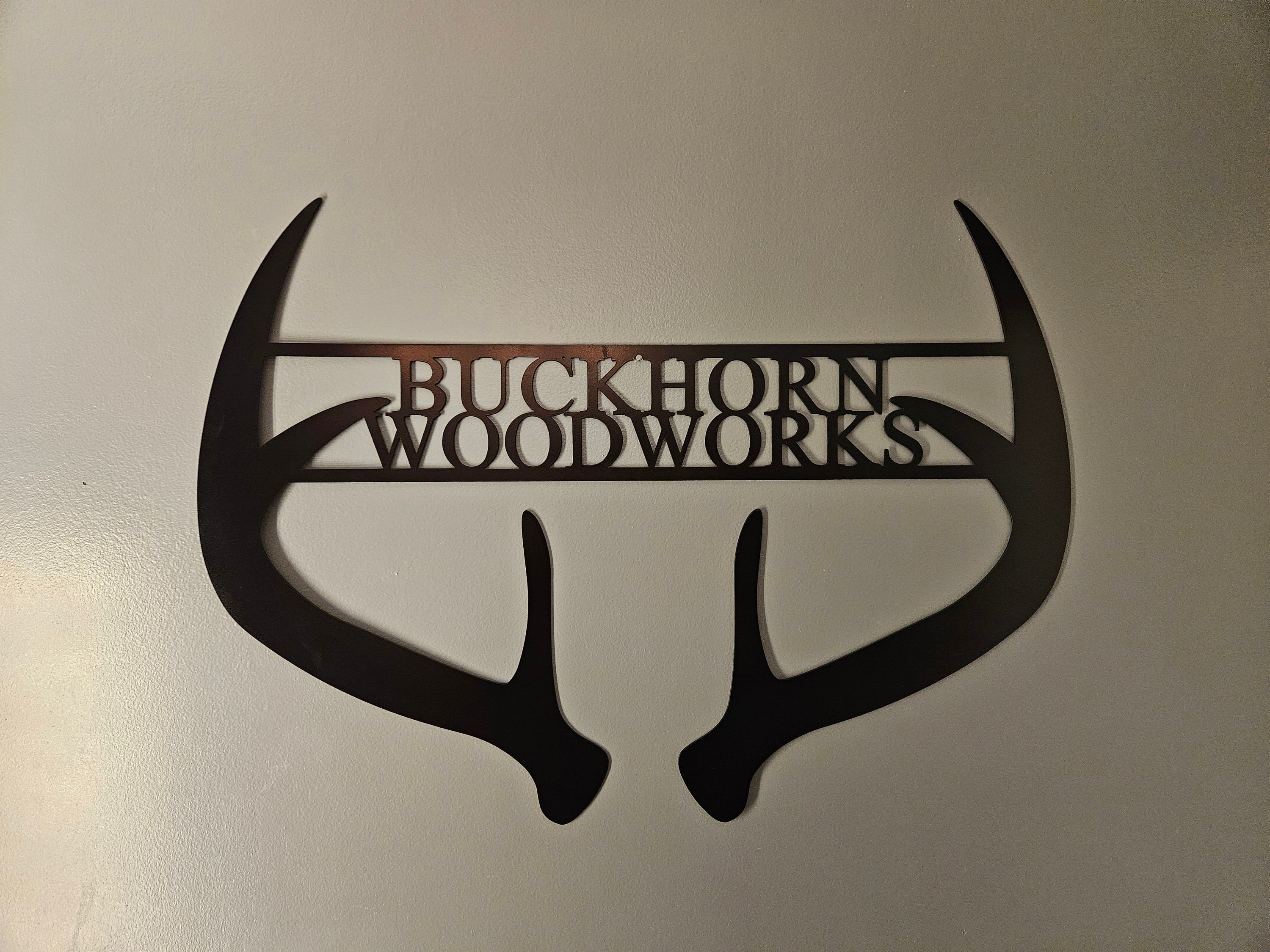 Deer Antler Monogram Metal Sign | Custom Metal Sign | Personalized ...