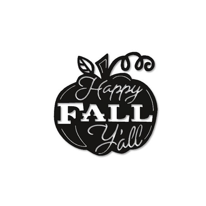 Happy Fall Y'all Pumpkin Metal Sign Custom Fall Welcome Metal Sign ...